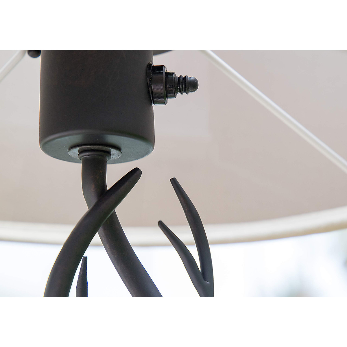 Kenroy Home Rustic 6 Light Chandelier ,26 Inch Height, 28 Inch Diameter with Blackened Bronze Finish, Large