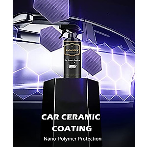 RIOUSERY Ceramic Coating for Cars, 10.2 Oz Car Wax Polish Spray Waterless Car Wash & Car Polish & Wax, The Ultimate Nano Ceramic Spray Protection for Car, Boat & Motorcycle for Easy Use