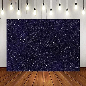 Night Sky Star Backdrops Universe Space Theme Starry Photography Backdrop Galaxy Stars Children Boy 1st Birthday Party Photo Background Newborn Baby Shower Banner Photo Studio Booth 8x6ft Vinyl