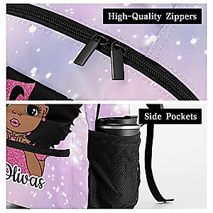 BEYODD Custom Kids Backpack, Personalized Student School Bags for Boys & Girls, Bookbags for Travel Shiny Lights Girl