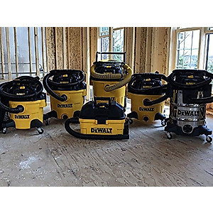 DeWALT 14 Gallon Poly Wet/Dry Vacuum, 6 Horse Power 120V for Jobsite /Industry, Yellow ,DXV14P
