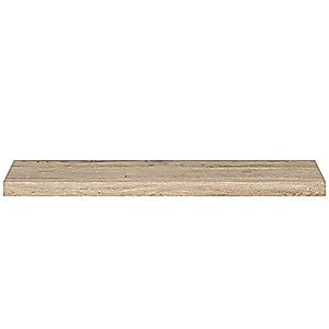Ballucci Floating Shelf Extra Wide, 35.5" Wood Wall Mount Ledge with Invisible Bracket for Living Room, Bathroom, Kitchen, Nursery, 8" Deep, Oak Finish
