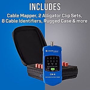 Jonard Tools CM-8 Coax Cable Mapper 8 Way and Toner Kit, For Testing Cables Up to 4,000' Long