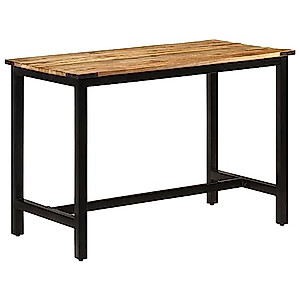 WHOPBXGAD Dining Table,Wooden Dining Table, Industrial Kitchen Table Suitable for Small Spaces, Flats, Bars, Restaurants,43.3"x23.6"x29.9" Solid Wood Mango