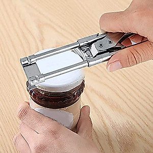 Adjustable Jar Opener for Arthritis, Stainless Steel Can Opener Bottle Jar Lid Gripper Household Kitchen Tool V TOWER