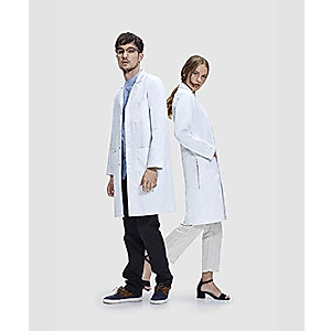 Dr. James Professional Lab Coat, Smartphone and Tablet Pockets, Classic Fit, 40 Inch Length (2XL)