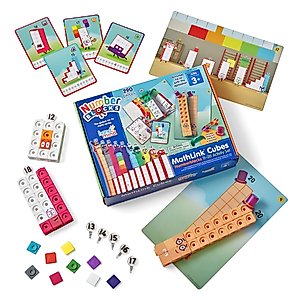 hand2mind Numberblocks MathLink Cubes 11-20 Activity Set, 30 Numberblocks Activities Linked to TV Episodes, 155 NumberBlocks MathLink Cubes, Numberblocks Toys, Math Cubes, Homeschool Supplies