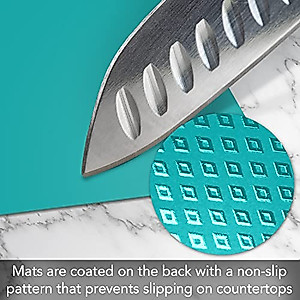 Cut N' Funnel Citrus Berry Non-Slip Flexible Plastic Cutting Board Mats 3 Pack of Assorted Sizes & Colors Made in the USA BPA Free Dishwasher Safe