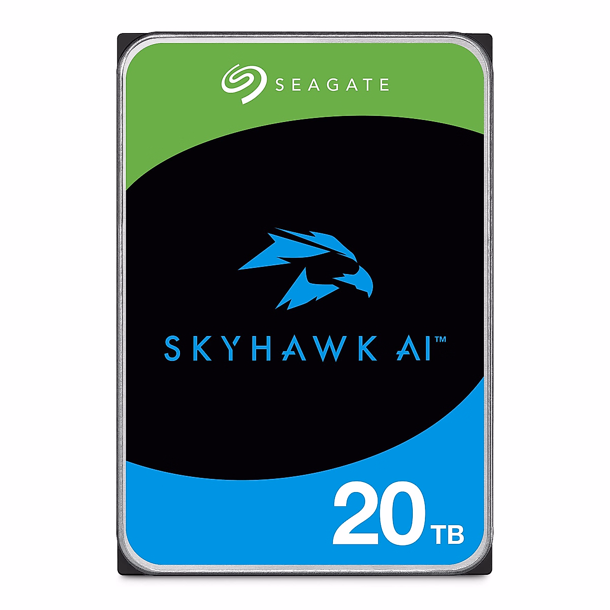 Seagate Skyhawk AI 20TB Video Internal Hard Drive HDD – 3.5 Inch SATA 6Gb/s 256MB Cache for DVR NVR Security Camera System with in-House Rescue Services (ST20000VEZ02/002)