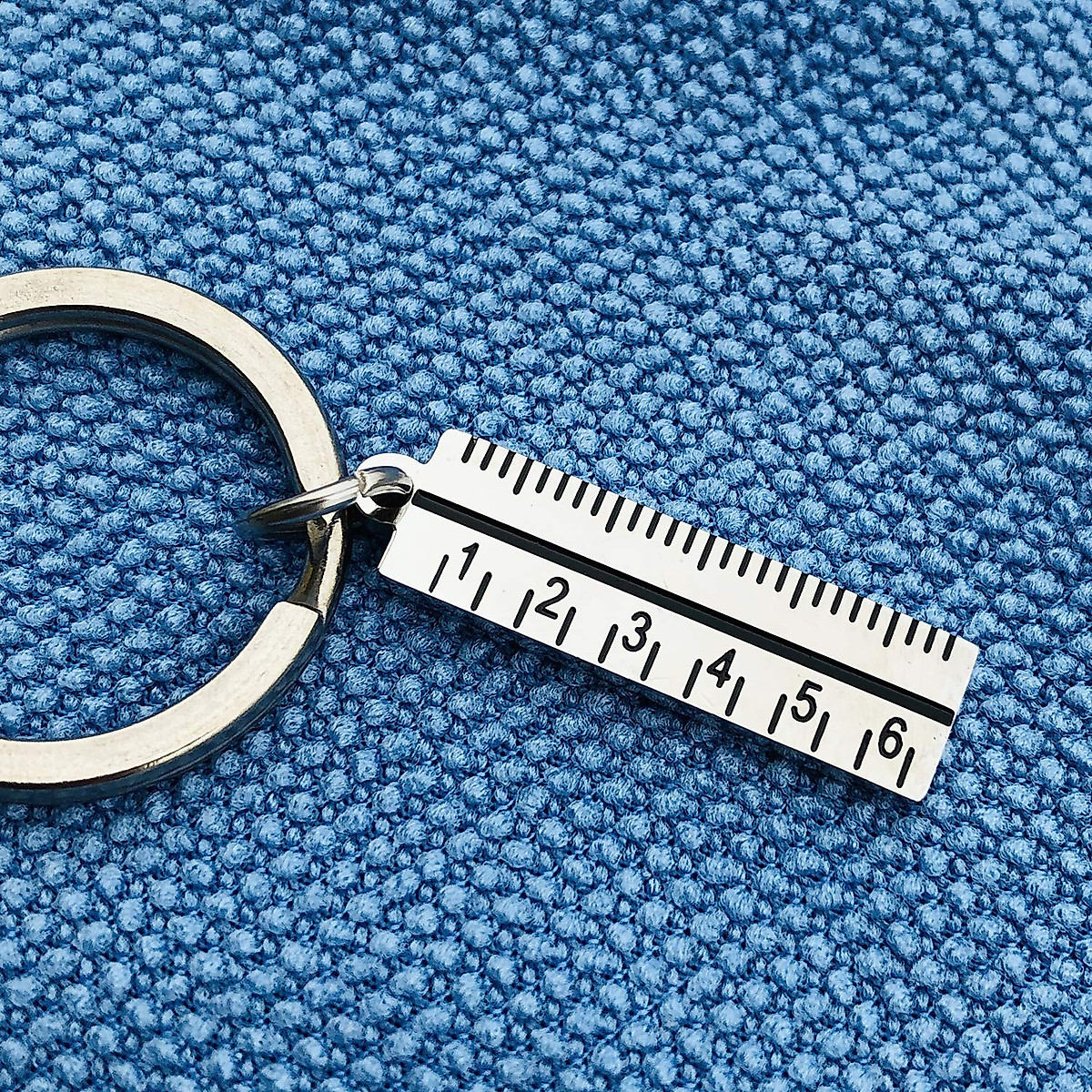 XGAKWD Teacher Appreciation Gift Keychain - Thanks for Making a Difference in My Life Teacher Key Chain for Women Men, Birthday Graduation Christmas Gifts for Teachers (Ruler)