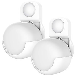 HOLACA Outlet Wall Mount Hanger for Google Nest WiFi Router(2nd Generation), Space Saving Holder, Easy Moved, Cord Management for Google Nest WiFi Router Without Messy Wires and Screws (2 Pack)
