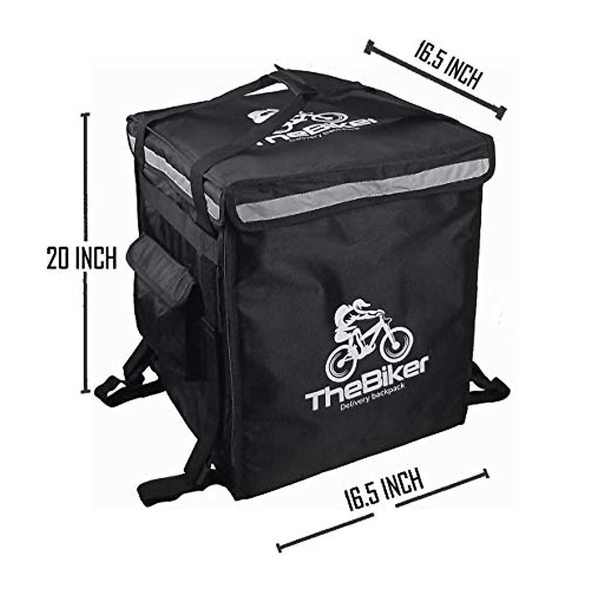 TheBiker Pizza Delivery Backpack, 20" L x 16.5" W x 16.5" H (51 x 42 x 42 Centimeter) Food Delivery Bag, Thermal,Heat Insulated Backpack