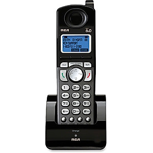 RCA 25055RE1 DECT 6.0 Cordless 2-Line Handset Accessory for RCA 2-Line Base Station (Handset Does Not Work Independently),Black
