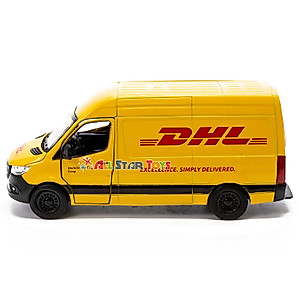 KiNSFUN DHL Mercedes-Benz Sprinter 1:46 Scale 5inch Die Cast Metal Model Toy Cargo Van