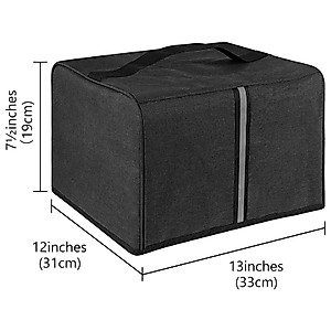 Kingshion Toaster Cover Compatible with Most 4-slice Toasters, Toaster Cover Storage for Most 4-slice Toasters， Washable and Dust Protection (Dark Grey)
