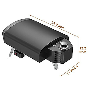 Mimiuo Outdoor Gas Pizza Oven Portable Propane Pizza Grilling Stove with Automatic Rotation System, Oven Cover, Pizza Stone and Pizza Peel - (Tisserie G-Oven Series) - Global Patent