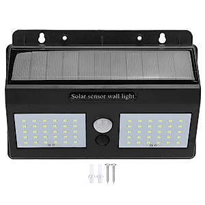 60 LED Solar Lights Outdoor, 90-120° Wide Angle PIR Sensor Lights, 5.5V 1.2W Solar Induction Garden Wall Light Lamp