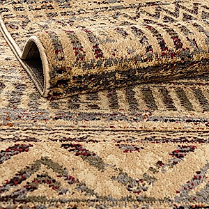 Unique Loom Saturn Collection Area Rug - Relay (Rectangular 7' 10" x 10' 0", Beige/Gray)