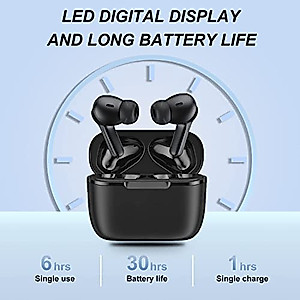 Wireless Bluetooth Earbuds, True Wireless Stereo Headsets in-Ear, 30H Playtime & Wireless Charging Case, Built-in Mic Earphones Premium Sound, Touch Control, IPX5 Waterproof Sport Headphones