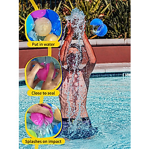 Water Balloon Toys to Relieve Summer Hot, Water Ball Launcher/Reusable Quick Sealing Splash Balls (Splash Balls)