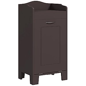 HOMCOM 31" Tilt Out Laundry Hamper, Free Standing Home Organizer Hamper, Bathroom Storage Cabinet, Coffee
