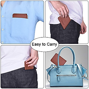 Wisdompro RFID Credit Card Holder, 2 Pack PU Leather Coin Purse Change Wallet