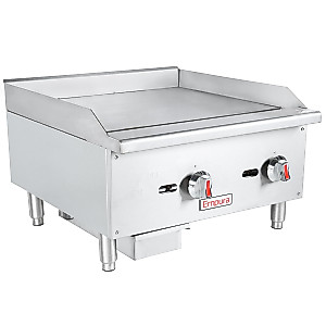 EMPURA 60" 5-Burner Countertop Gas Griddle | Flat Top Grill Hot Plate with Manual Control for Food Truck Restaurant | 150,000 BTU | 18"H x 60"W x 31"D, Stainless Steel (LP Conversion Kit Included)