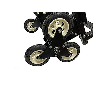 Gakee Stair Climber Cart 460LBS Capacity, Stair Climbing Cart with 6 Wheels Height Adjustable Handle Heavy Duty Foldable Hand Cart for Stairs (460 LBS)