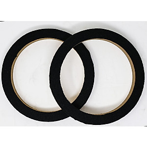 Nippon America 8 Pieces 6.5 Inch MDF Wood Speaker Spacer Rings with Black Carpet 4 Pairs -RING-065Cbk