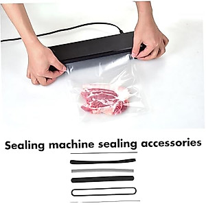 PAMINGONO 1 Set Sealer Sealing Strips Heat Sealer Parts Sealer Heat Strips Iron Vacuum Sealer Replacement Strip Black Sponge
