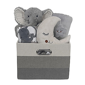 Lambs & Ivy Gray 5-Piece Baby Gift Basket for Baby Shower/Newborn Welcome Home