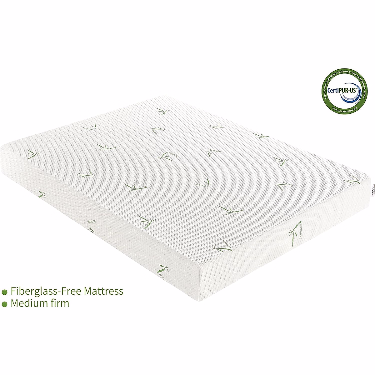 Hbaid Twin Mattress, 5 Inch Memory Foam Mattress in a Box with Breathable Bamboo Cover, Medium Firm Gel Mattress for Bunk Bed, Trundle Bed, CertiPUR-US Certified