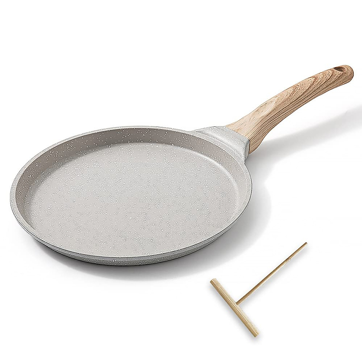 Bobikuke 8 inch Crepe Pan, Nonstick Pan for Crepes Omelette Tortillas, Dosa Tawa Tortilla Pan, Griddle Pancake Pan for Roti Indian, Induction Compatible