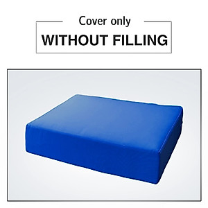 Cinnamonee Patio Cushion Covers, Water Resistant Outdoor Cushion Slipcovers, Patio Sofa Cushion Covers Replacement(20"X22"X4" 2 Pack, Blue)