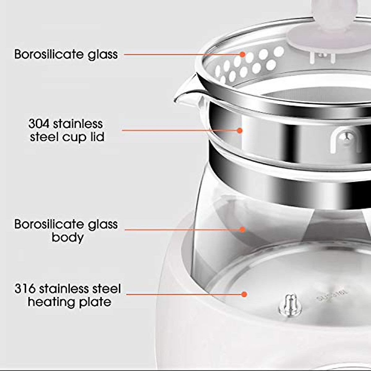 BabyExo Baby Formula Water Kettle,Precise Baby Water Kettle- Temperature Baby Milk Warmer for 24 Hours-1.2L BPA-Free Boil-Dry Protection Instant Water Warmer for Baby Formula