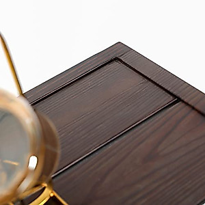 Anmutig Outdoor Bar Table 39.4 inch Height Bistro Table High Top Bar Metal Table with Waterproof Top for Hot Tub, Garden, Backyard, Indoor Brown