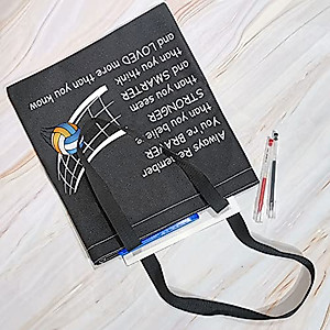 MBMSO Volleyball Gifts for Women Volleyball Player Lovers Team Tote Bag Volleyball Shoulder Bag Canvas Shopping Bag