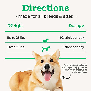 Vetpro Complete Advanced Dental Sticks with Prebiotics, 15 Sticks, Cleans Teeth, Freshens Bad Breath, and Supports Gut Health, Target Tartar and Plaque Build Up, Veterinarian Formulated