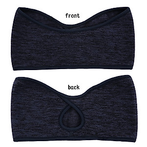 SAVITA 1 Piece Elastic Ear Warmer Headband with Ponytail Hole Thermal Sports Headband Anti-Humidity for Jogging, Yoga, Hiking – Royal Blue