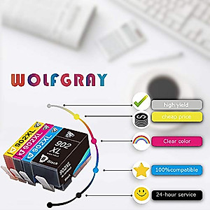 Compatible 902XL Ink Cartridge Replacement for HP 902XL 902 XL Use with HP OfficeJet Pro 6968 6978 6962 6958 6970 6960 6979 6975 6950 6951 6954 Printers (1 Black 1 Cyan 1 Magenta 1 Yellow -1 Set)