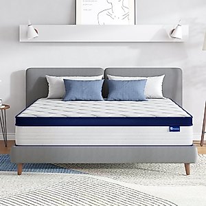Avenco Queen 10 Inch Hybrid Mattress, Medium Plush, Pressure Relief, Motion Isolation, CertiPUR-US Certified