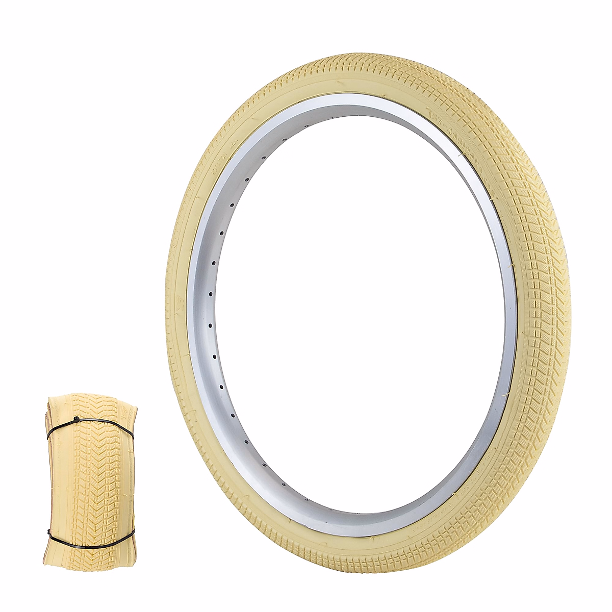 ZUKKA 20 Inch Bike tire 20 x 2.125 Folding Replacement Bike Tires for BMX, MTB Mountain Bike Child Kid Bike, Tricycle, Crusier Bicycle, Multi Colors