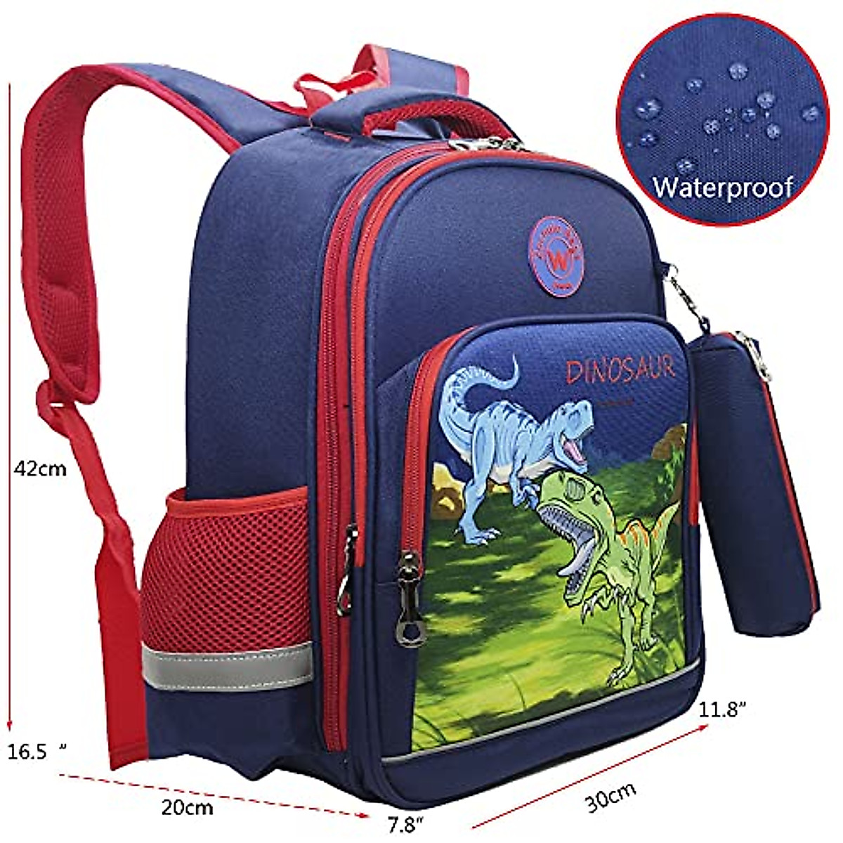 Cute Elephant Kids Backpack Schoolbag for Boys Elementary Kindergarten Preschool School Bag With Pencil Bag
