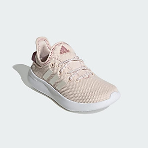 adidas Cloudfoam Pure Sportswear Sneaker, Wonder Quartz/Zero Metallic/Wonder Orchid, 2 US Unisex Little Kid