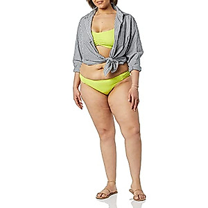 Amazon Essentials Women's Light-Support Bralette Bikini Swimsuit Top, Yellow, Large