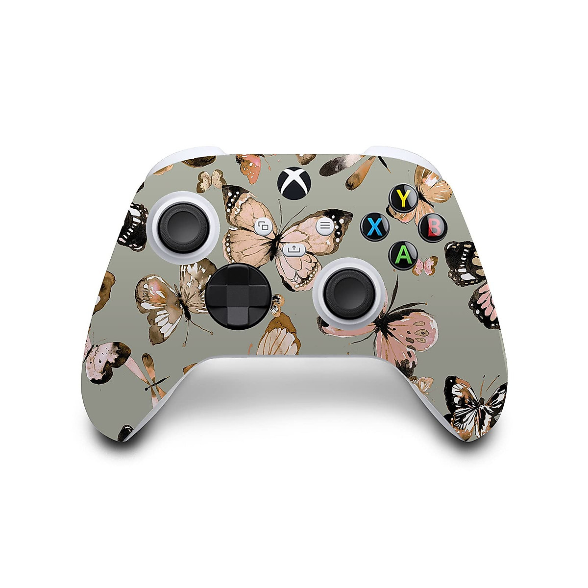 Head Case Designs Officially Licensed Ninola Butterflies Gold Green Assorted Vinyl Sticker Gaming Skin Decal Cover Compatible With Xbox Series S Console and Controller Bundle