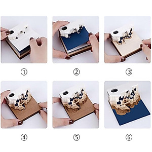 Art Calendar 2023 New Mini 3D Calendar 2024,Artimemo Calendar 2024,3D Art Calendar 2024,3D Memo Pad, 2024 Desk Calendar Memo Pad (2024 Calendar with light)