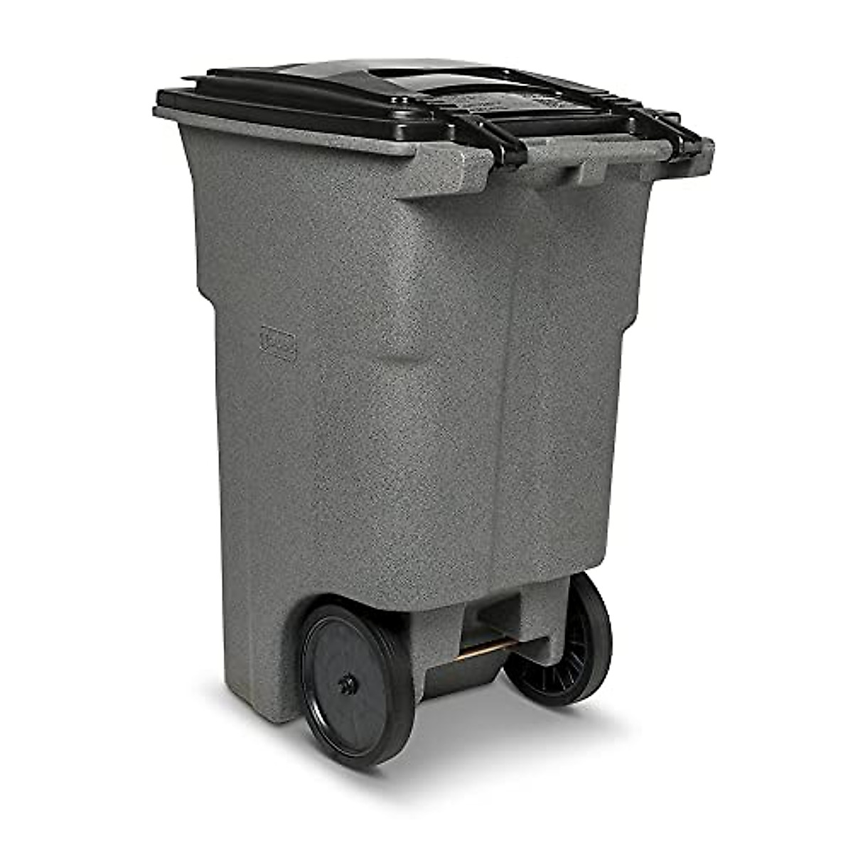 Toter 64 Gal. Trash Can Graystone with Quiet Wheels and Lid