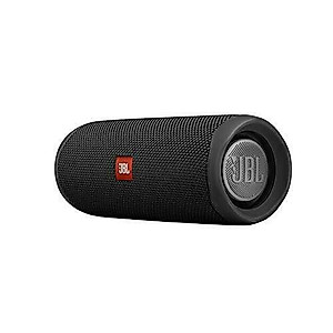 JBL Flip 5 Waterproof Portable Wireless Bluetooth Speaker Bundle with Hardshell Protective Case - Black