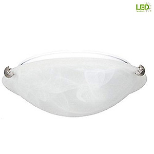 Home Decorators Collection 12 in. Pewter LED Clip Flush Mount